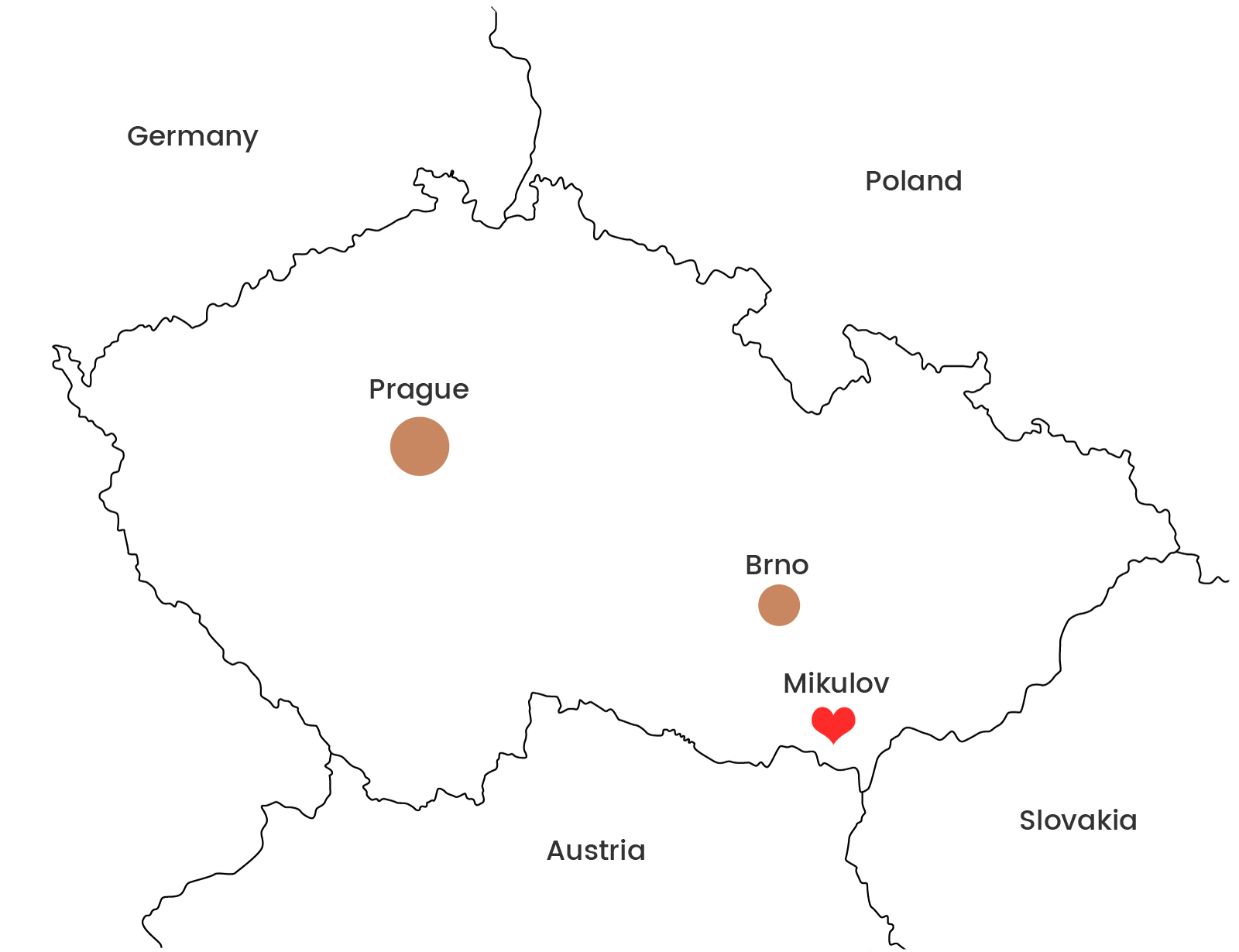 Map EN | Vinařská cestovní agentura Mikulov, jižní Morava